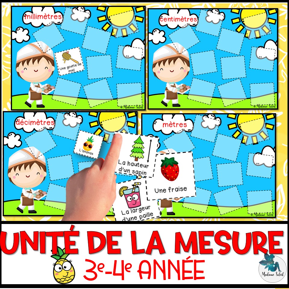 Atelier de mesure – m, dm, cm, mm | 2e cycle | Madame Soleil