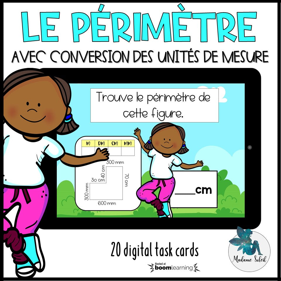Le périmètre | Conversion de la mesure | 3e-4e année | Madame Soleil
