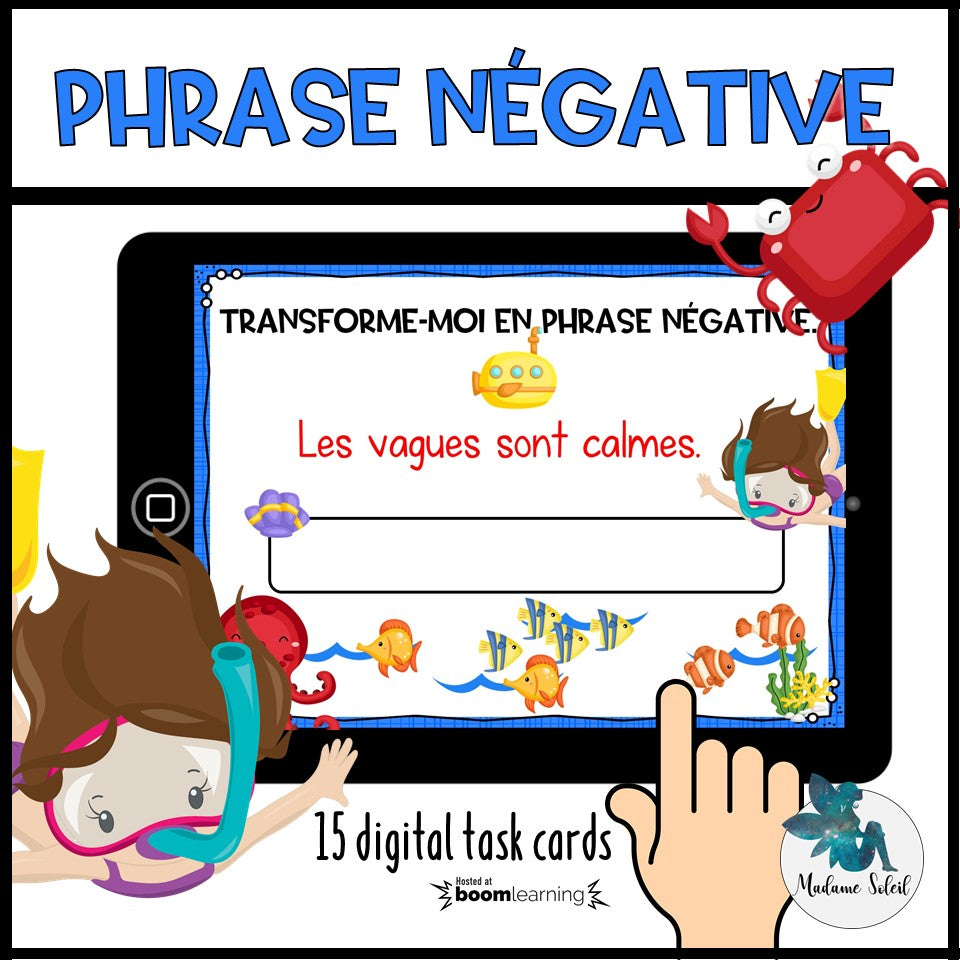 Phrase négative | Syntaxe | 2e à 4e année | Madame Soleil