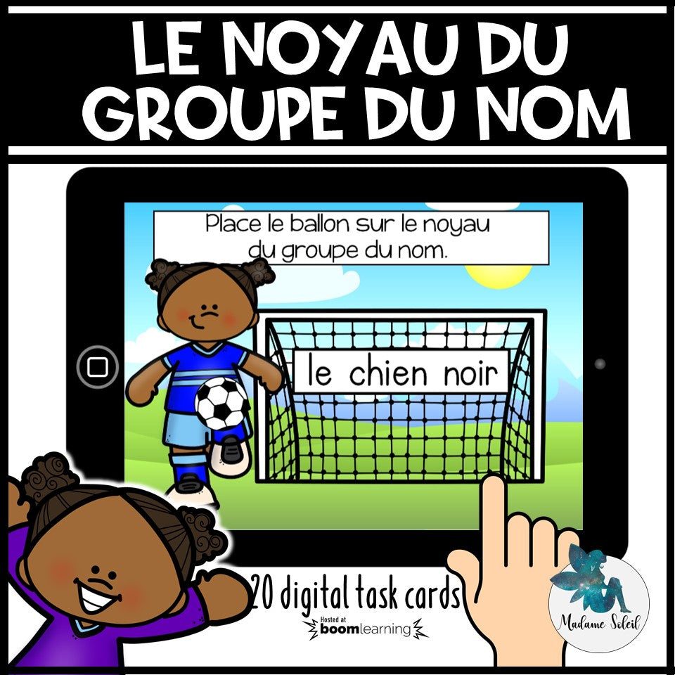 Noyau du groupe du nom | Boom Cards | 2e-3e année | Madame Soleil
