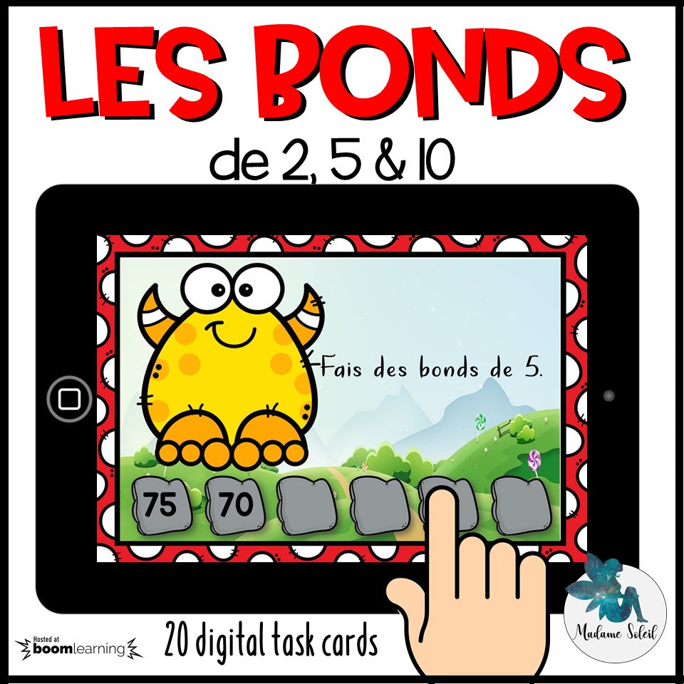 Les bonds de 2, 5 et 10 | Math 2e année | Madame Soleil