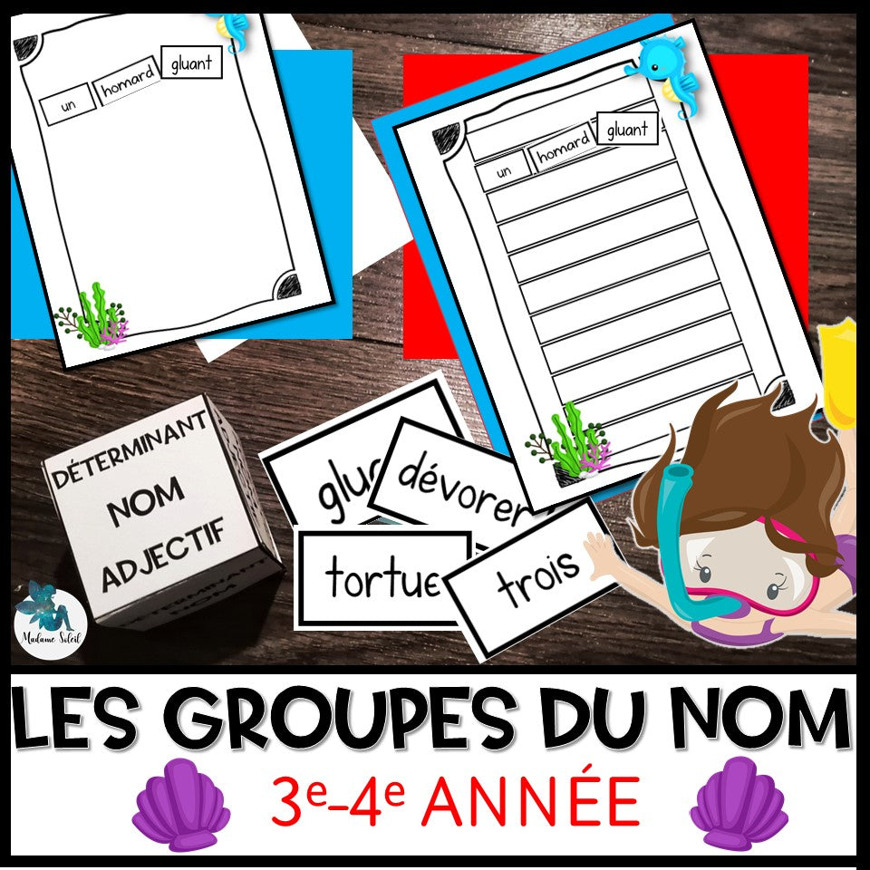 Types de groupes du nom | Accord GN | 3e-4e année | Madame Soleil