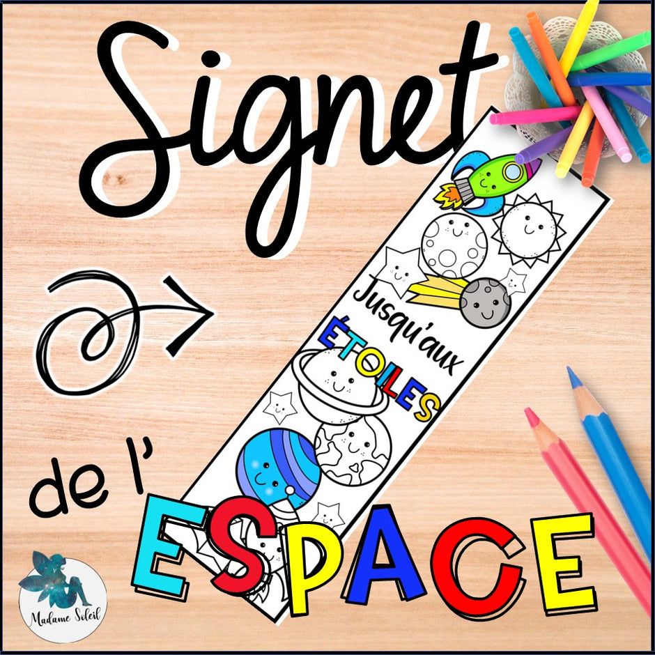 Signets à colorier pour élèves | Madame Soleil